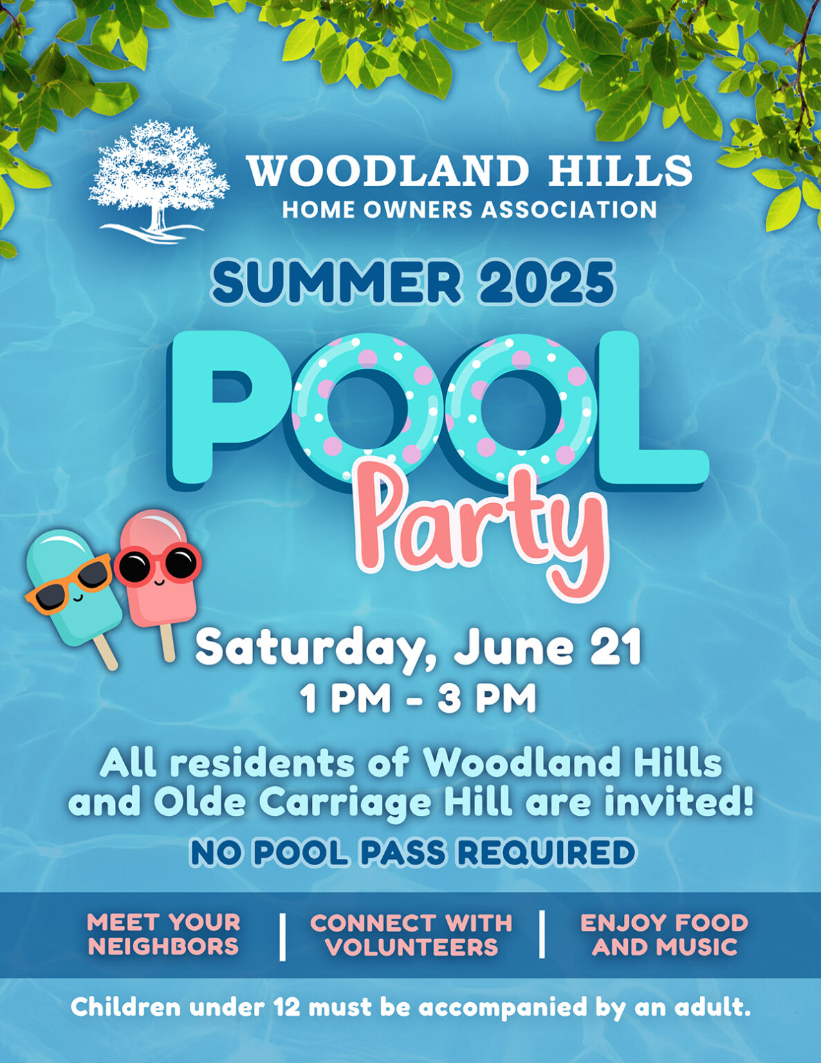 2025 Summer Kickoff Pool Party Announcement – Woodland Hills HOA